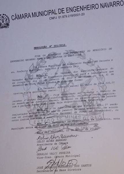 A POLÊMICA DO AUMENTO: Em Engenheiro Navarro, populares questionam ... A POLÊMICA DO AUMENTO: Em Engenheiro Navarro, populares questionam ...